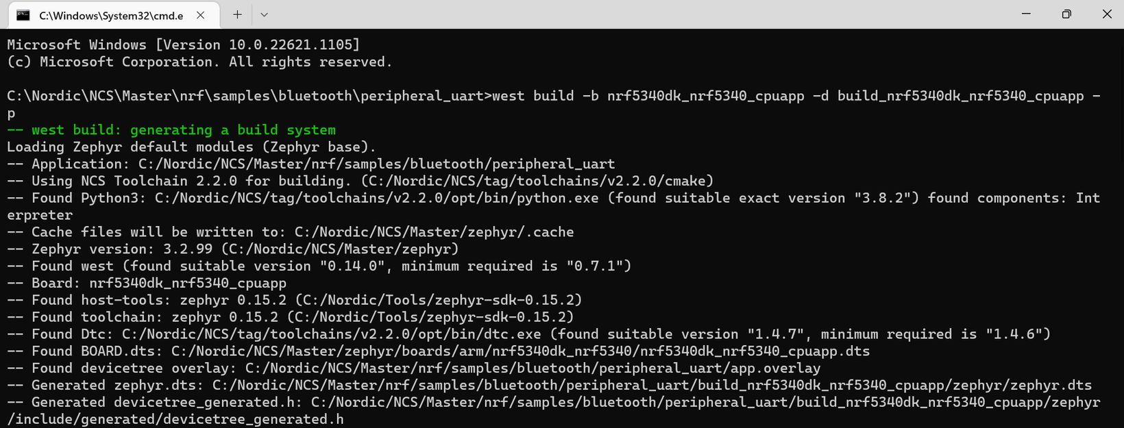 开发你的第一个nRF Connect SDK/Zephyr应用程序 - Nordic Semiconductor中文官网